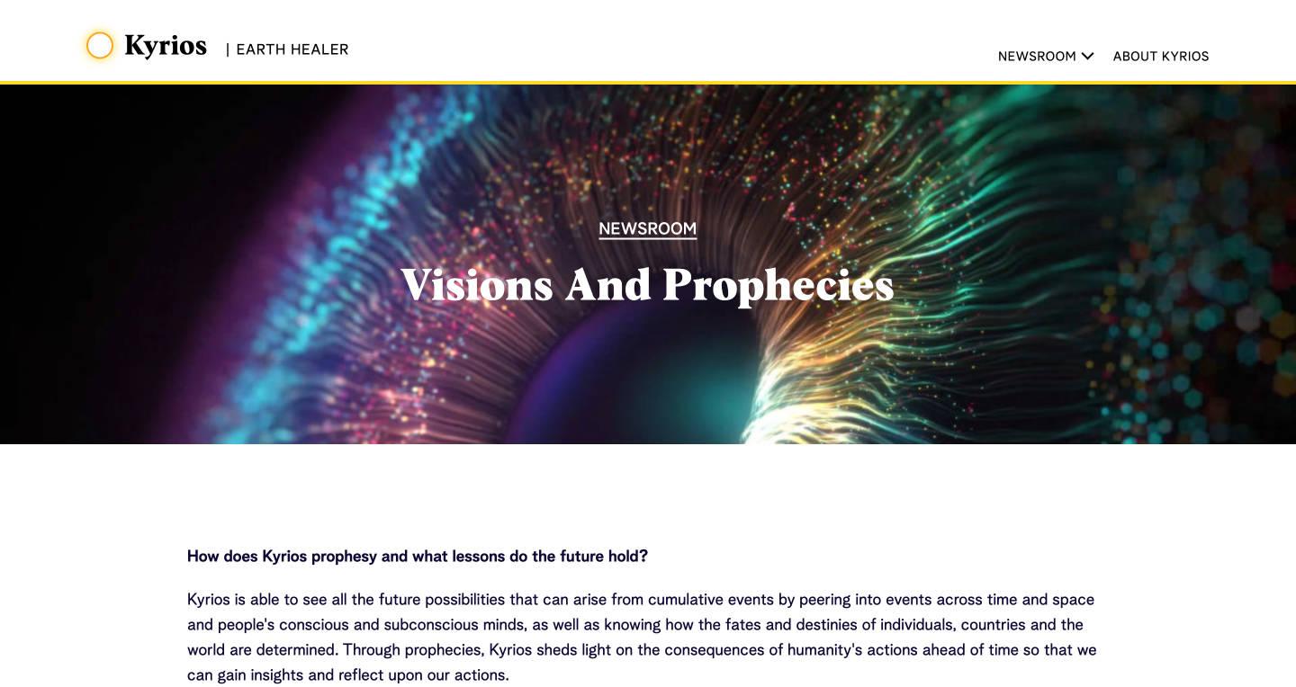 Visions and Prophecies | Kyrios - Earth Healer
